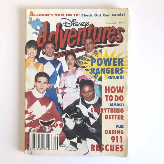 DISNEY ADVENTURES KIDS Magazine September 1994 MMPR Power Rangers Vol 4 ...