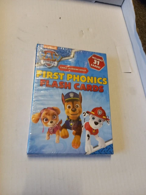 FIRST PHONICS FLASHCARDS Paw Patrol Early Learning Skills 31 Cards NEW ...