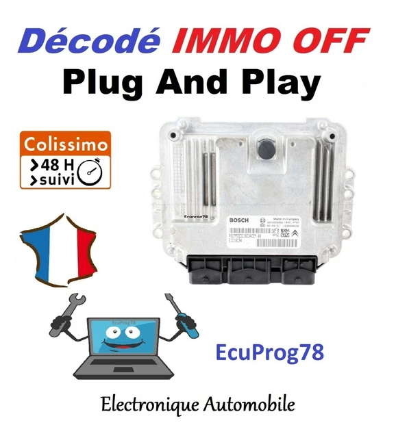 CALCULATEUR PEUGEOT 307 1.6 HDI Décodé immo off 0281013331 9662213180 ...