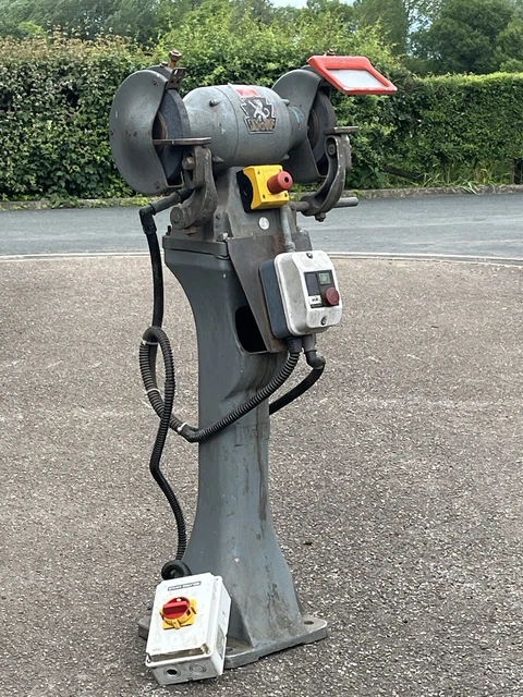 WOLF (TG8E) 3 Phase Electric 8” Bench Grinder, on original stand with ...