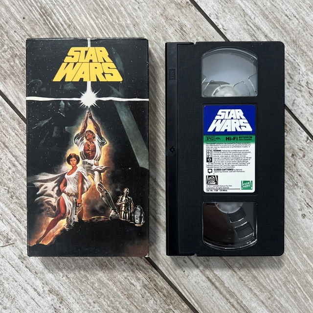 STAR WARS VHS Movie 1977 Original George Lucas 1992 Release Paper Case ...