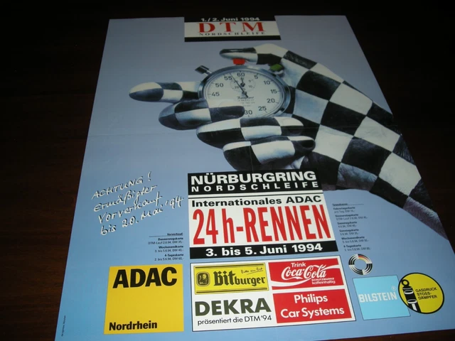 FERRARI ALFA ROMEO Raro Poster" Dtm 24° H Di Rennen Nurburgring 1994 ...