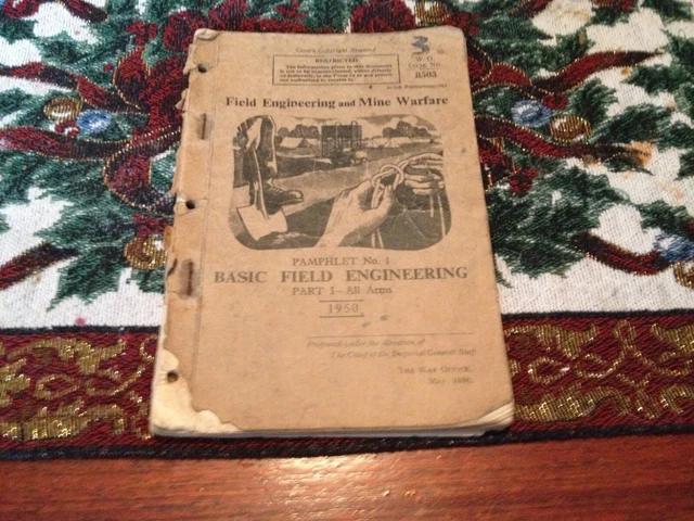 1950 PAMPHLET NO1,FIELD engineering and mine warfare £5.99 - PicClick UK