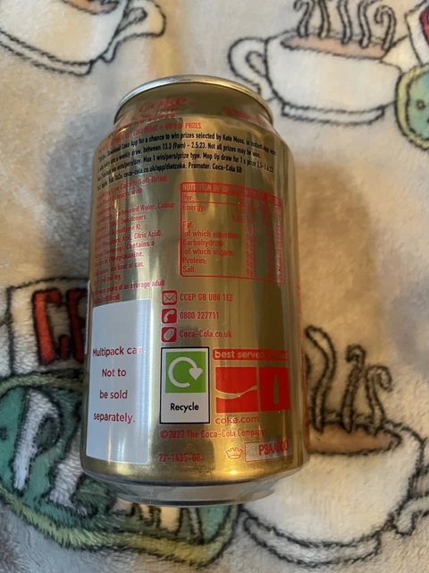 EMPTY MULTIPACK KATE Moss Promo Coca Cola Diet Coke Soda Soft Drink ...