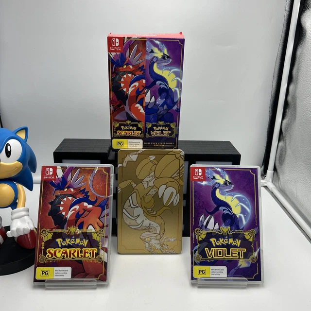 AS NEW NINTENDO Switch Games Pokemon Scarlet Violet Steelbook Inc Boxed ...