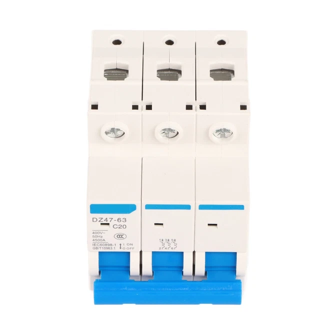 AC 400V 20A 3 Pole Miniature Circuit Breaker MCB Safety Breaker Tools ...