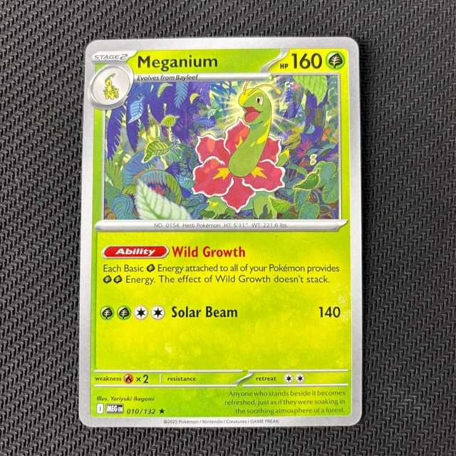 MEGANIUM 010/132 POKEMON TCG: Mega Evolution Non-Holo Theme Deck ...