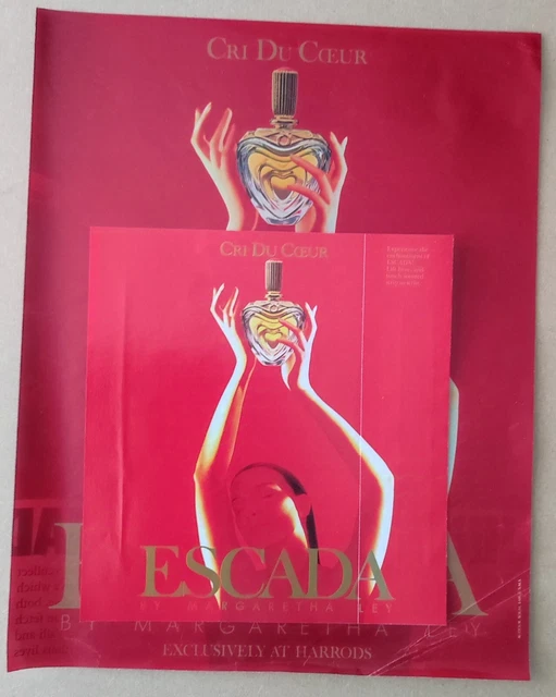 MARGARETHA LEY ESCADA Original UK Press Advert 1990 sample card ...