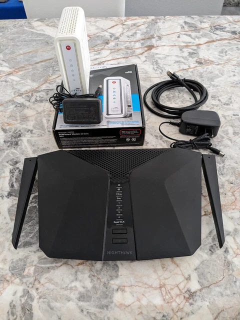 CABLE MODEM &WIFI 6 Router Bundle - Netgear Wifi 6 RAX35 AX3000 & Arris ...