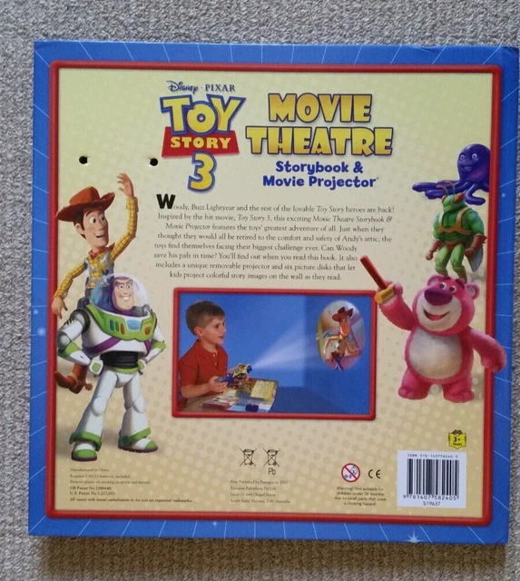 TOY STORY 3 Storybook and Movie Projector, Disney Pixar Kids + Bonus ...