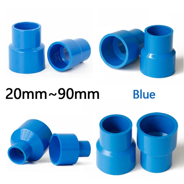 PVC REDUCING FITTING Concentric Reducer Connector Blue Socket Coupling ...