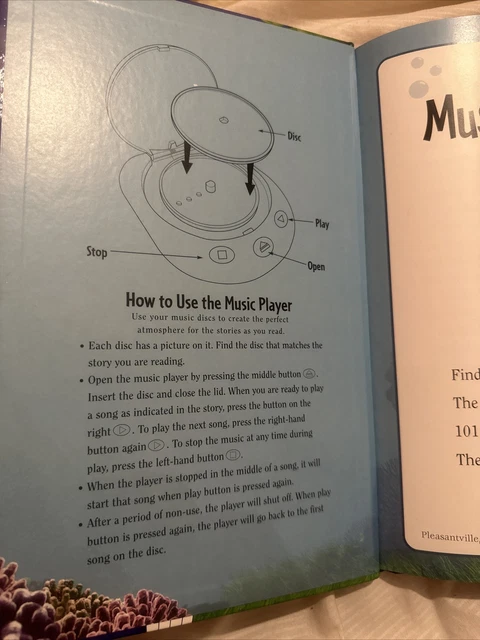 DISNEY MUSIC PLAYER Story book Finding Nemo Jungle Book 101 Lion King ...