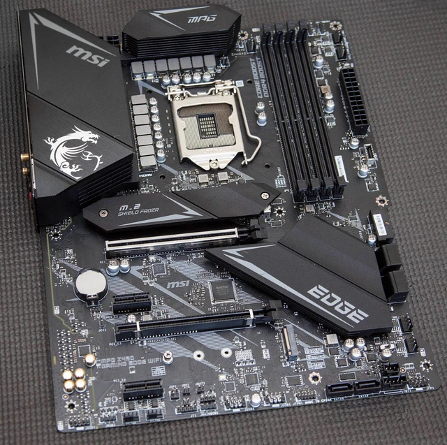 MSI MPG Z490 GAMING EDGE WIFI Intel LGA1200 ATX Motherboard DDR4, 10th ...