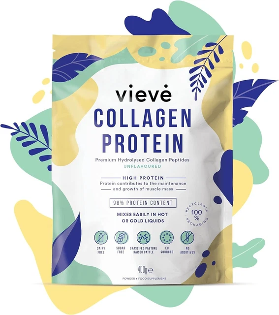 VIEVE COLLAGEN PROTEIN Powder - Hydrolysed Bovine Peptides - Diet ...