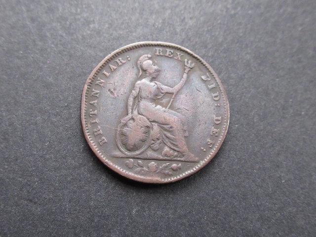 1829 GEORGE IV Copper Farthing Coin Nice Collectable Condition £4.38 ...