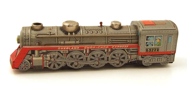 VINTAGE JAPANESE TINPLATE locomotive Choo Choo Express 5322 battery ...