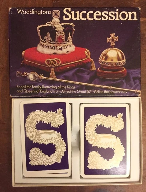 RARE VINTAGE 1976 Card Game Waddingtons Succession Complete Kings ...