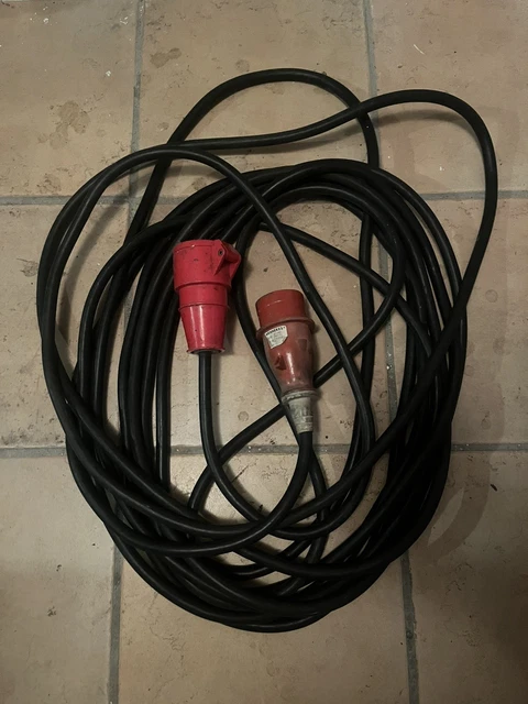 CEE STARKSTROMKABEL (10M) 16A Verlängerungskabel Titanex H07RN-F 5x2 ...