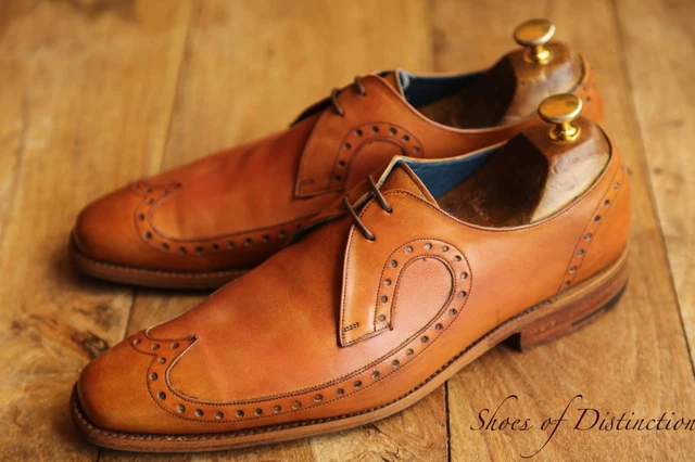 BARKER TAN BROWN Leather Derby Brogue shoes Men's UK 7 US 8 41 £89.00 ...