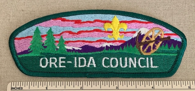 VINTAGE ORE-IDA COUNCIL Boy Scout Uniform Strip PATCH CSP BSA Oregon ...