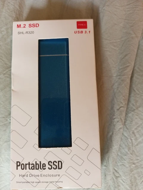 2TB TYPE-C M.2 SSD USB 3.0/3.1 Aluminum Enclosure SHL-R320, New Open ...