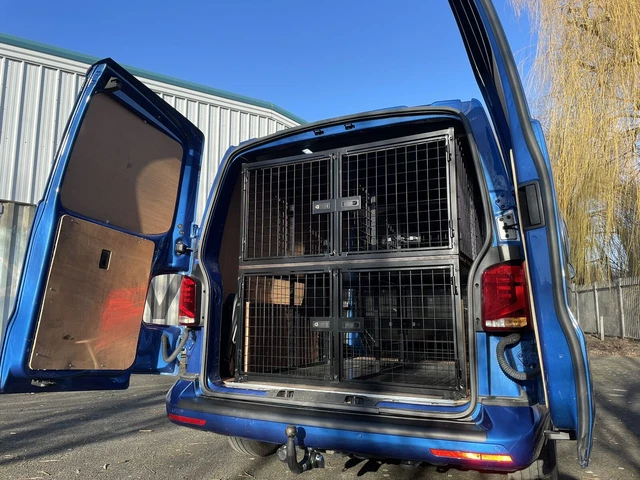 VW TRANSPORTER T5 T6 Van Dog Cages Commercial Sturdy Single Or Double ...