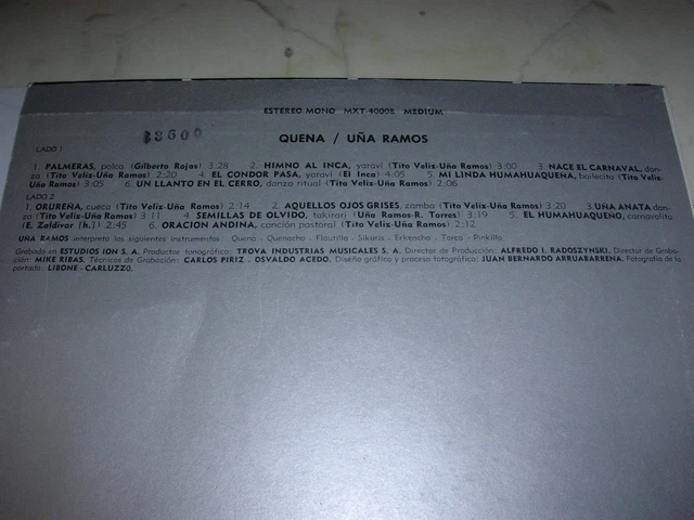 UNA RAMOS QUENA Rare Original Argentina Vinyl 60s/70s LP $87.93 ...