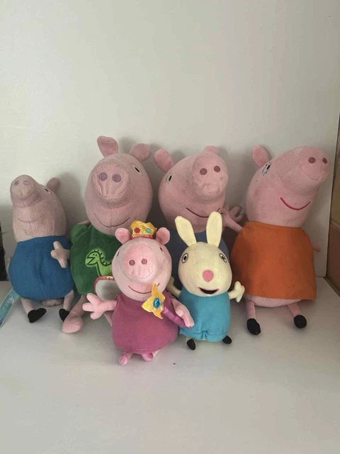 PEPPA PIG PLUSH Soft Toy Bundle Teddies Set Of 6 Cuddly Toys £14.99 ...