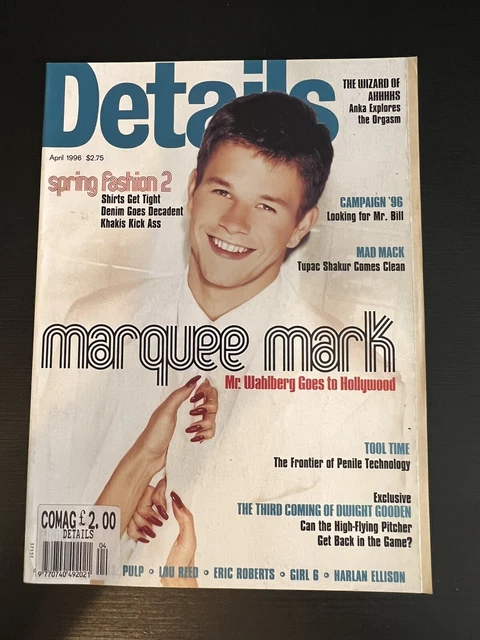 MARK WAHLBERG DETAILS magazine April 1996 Pulp Lou Reed Eric Roberts £5 ...