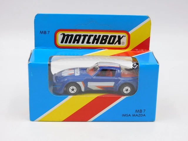 MATCHBOX SUPERFAST MAZDA Imsa SPORTS Voiture Macao 80s MB-7 En Bleu ...