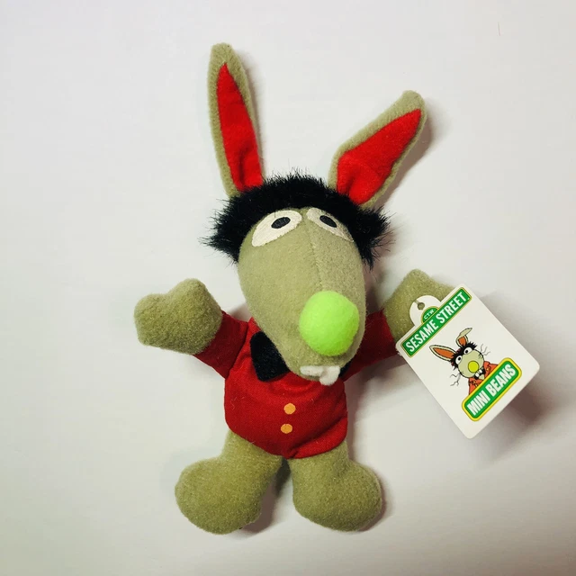 KELLOGGS SESAME STREET Benny Rabbit Mini Beans Cereal Toy 1999 5in High ...