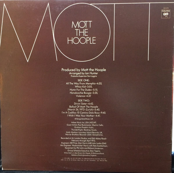MOTT THE HOOPLE - Mott (LP, album, RE, Gat) EUR 21,46 - PicClick FR