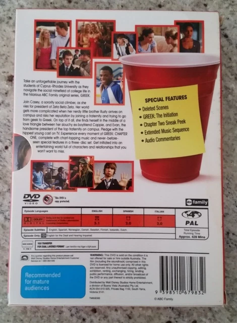 GREEK - CHAPTER One - R4 - 3 Disc Dvd Boxed Set - Almost Like New $15. ...