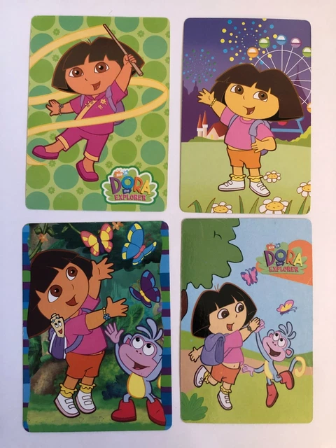DORA EXPLORER GIRL Kids Monkey Butterfly Map Cartoon Art Playing SWAP ...