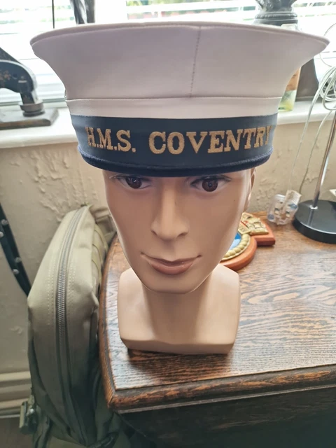 ROYAL NAVY RATINGS Cap Hms Coventry Ships Tally £14.00 - PicClick UK