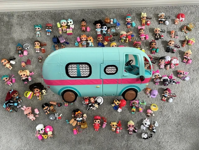 LOL SURPRISE AMAZING Camper Van & Doll Bundle - approx. 100 dolls, van ...
