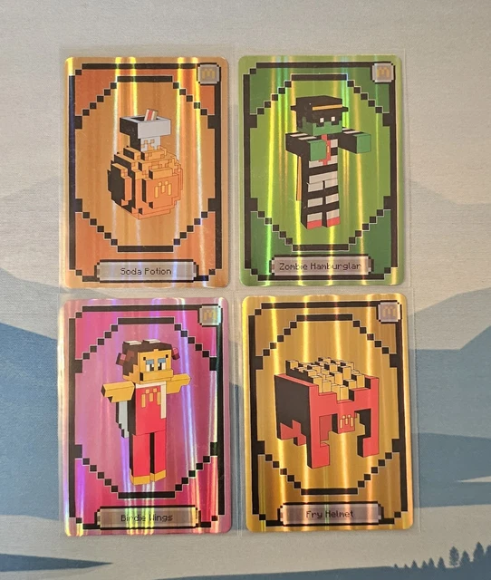 MCDONALD’S A MINECRAFT Movie 2025 Set Of Cards & Codes Only - CODES ARE ...