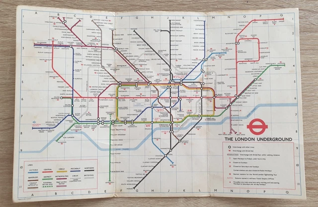 LONDON UNDERGROUND DIAGRAM of Lines 1978, Tube Map (No.2, 678/2165M ...