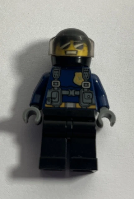 LEGO MINIFIGURE, CTY1257, Police Officer, Duke DeTain, Black Helmet ...