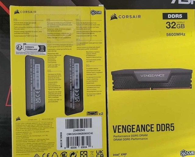 CORSAIR VENGEANCE DDR5 5600Mhz, Dual Channel Kit (CMK32GX5M2B5600C40 ...