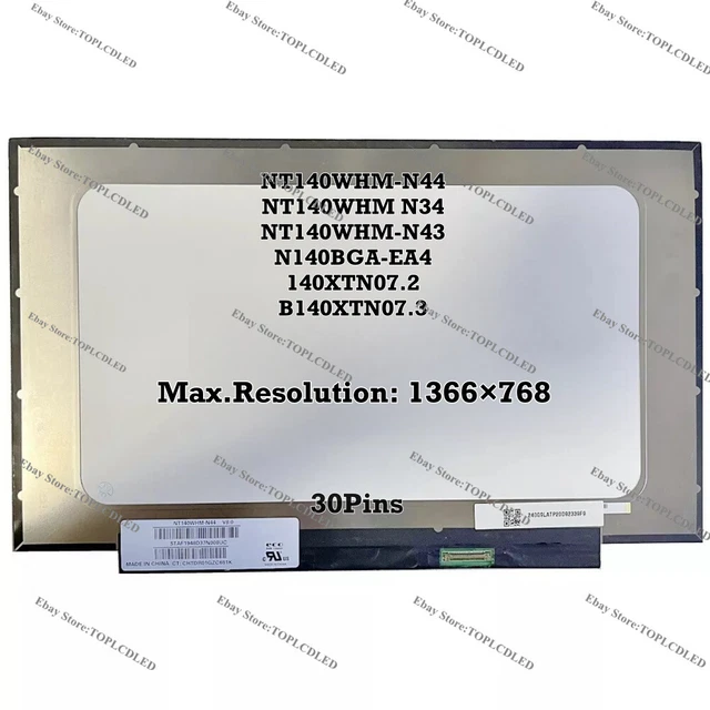 NT140WHM-N44 FIT NT140WHM N34 NT140WHM-N43 B140XTN07.3 N140BGA-EA4 ...