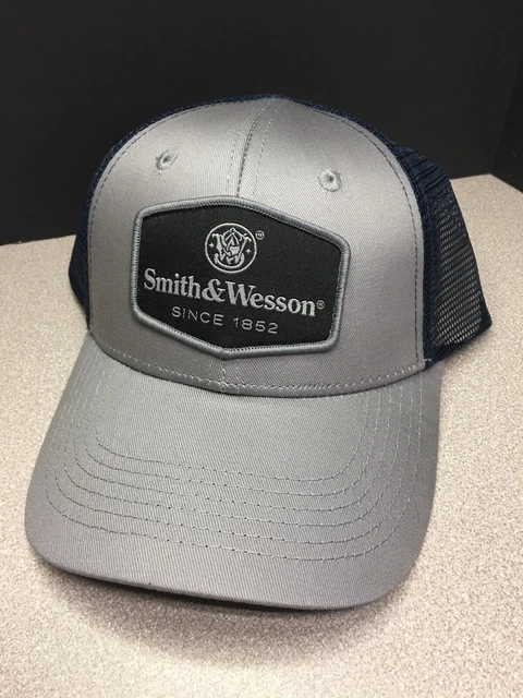 OEM SMITH AND Wesson M&P Mens Hat Classic Grey / Navy Logo Baseball Cap ...
