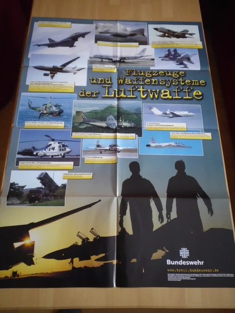 BUNDESWEHR POSTER TYPENPOSTER Luftwaffe Flugzeuge Waffensysteme Der ...