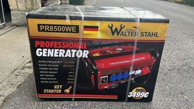 MEGA!!! POWER GENERATOR petrol 4 bar, Walther steel, 4.5 KW, E-Start ...