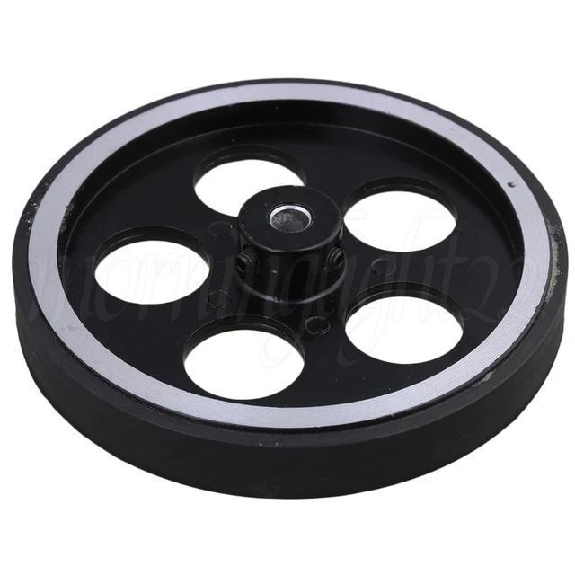 ALUMINUM & RUBBER Rotary Encoder Measuring Wheel with Wrench Bore Dia 0 ...