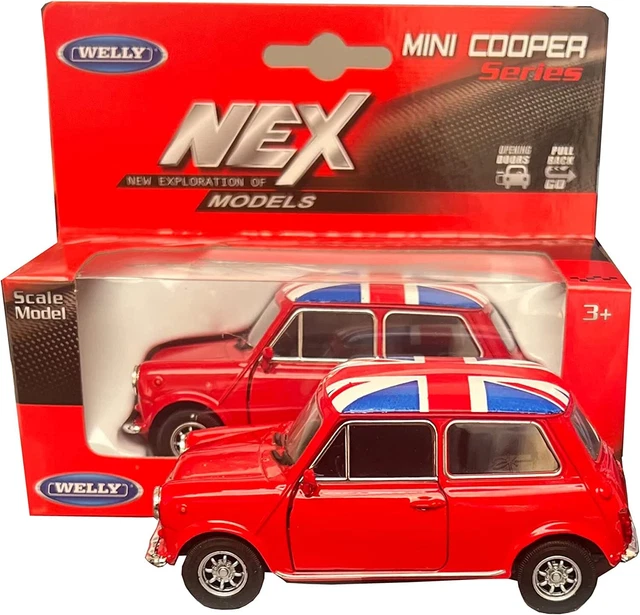 MINI ROUGE COOPER Modèle Ouvert Portes Union Jack Haut Die Cast Tirer ...