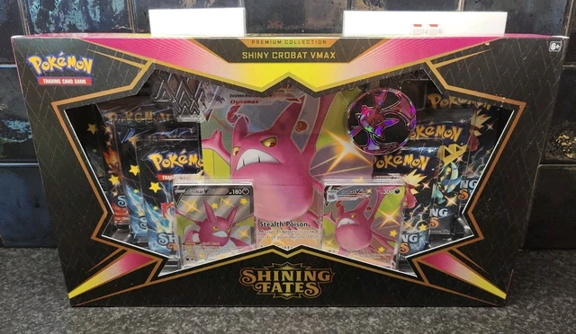 POKEMON TCG SHINING Fates Shiny Crobat VMAX Premium Collection Box ...