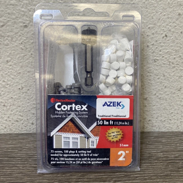 NEW CORTEX HIDDEN Fastener System Azek 50 lineal feet 2" screws $18.00 ...