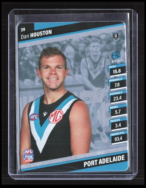 AFL 2024 TEAMCOACH Silver Port Adelaide Dan Houston 39 Football Sport ...