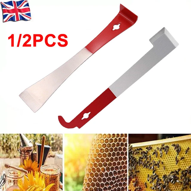 STAINLESS STEEL BEE Hive Tool J Hook Bee Frame Lifter and Scraper ...